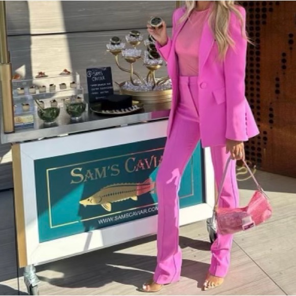 Alex Perry | Jackets & Coats | Alex Perry Hot Pink Statement Blaze ...